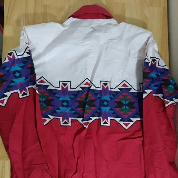 Vintage Adobe Rose Aztec Southwest Pattern Button Dow… - Gem