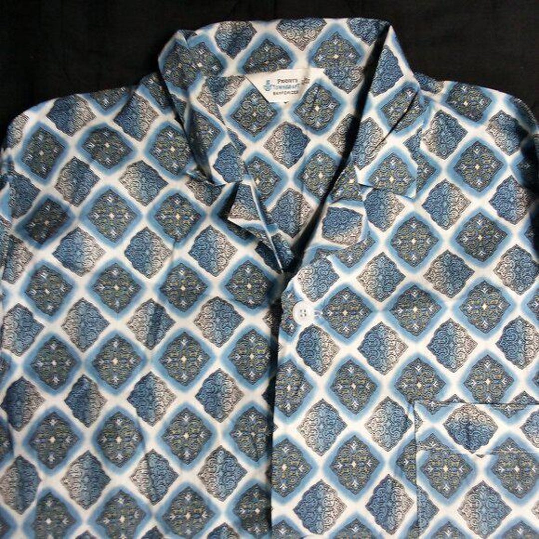Vintage 70s JC Penney Towncraft Tiles Button Shirt - Etsy