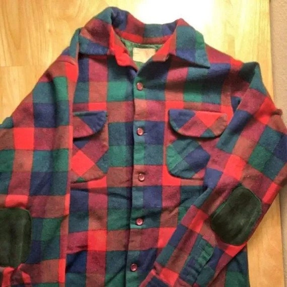 Vintage 70s Pendleton Wool Flannel Button Down Shirt … - Gem