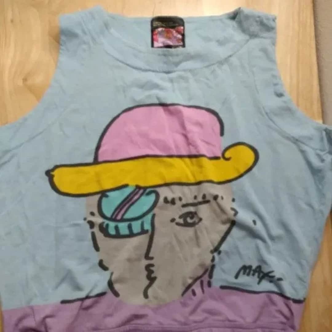 Vintage 80s Peter Max Neomax Psychedelic Pop Art Sleeveless Dress - Etsy