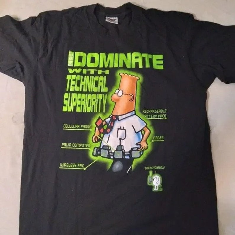 Vintage 90s Dilbert I Dominate With Technical Superiority T-shirt - Etsy