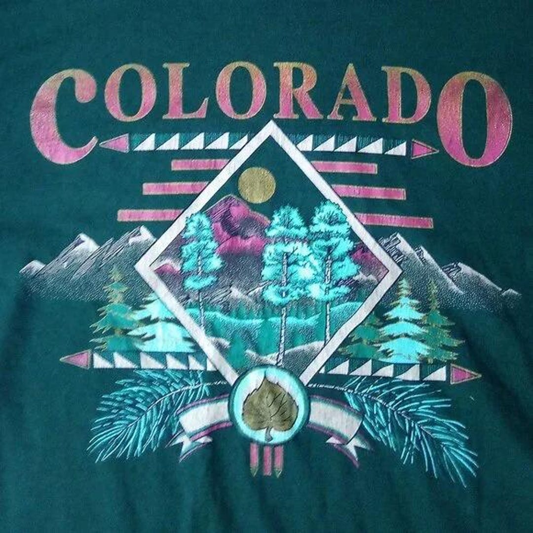 Vintage 90s Colorado Crest Emblem Graphic T-shirt - Etsy