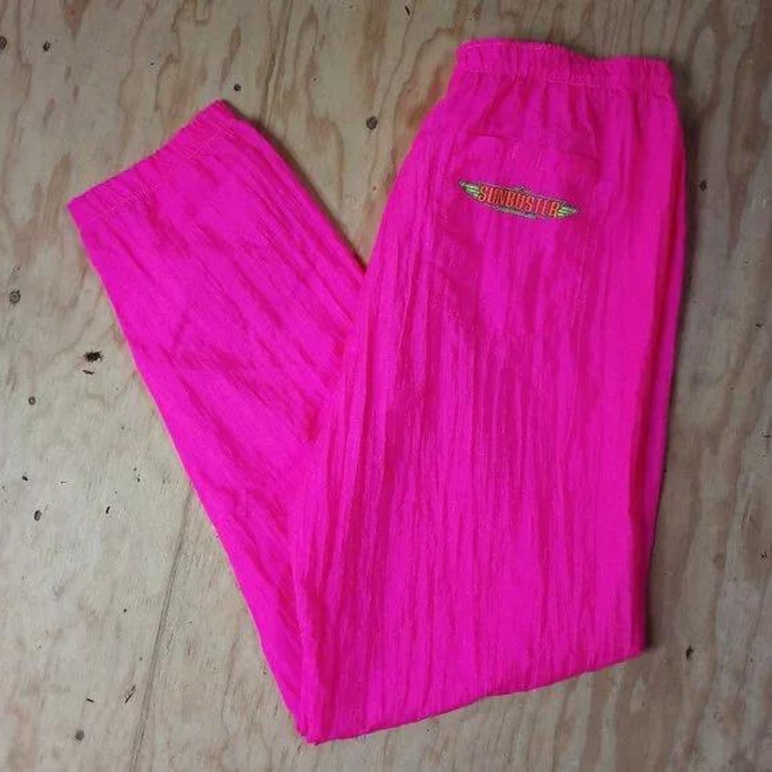 Vintage 90s Sunbuster Wind Pants Joggers Trainers Neon Pink - Etsy