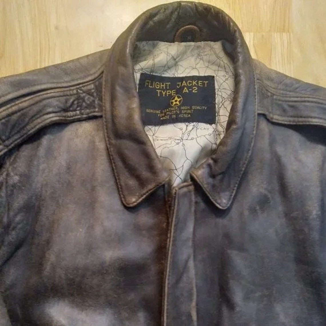 Vintage 70s Avirex Type A-2 Military Leather Flight Bomber Jacket Brown - Etsy