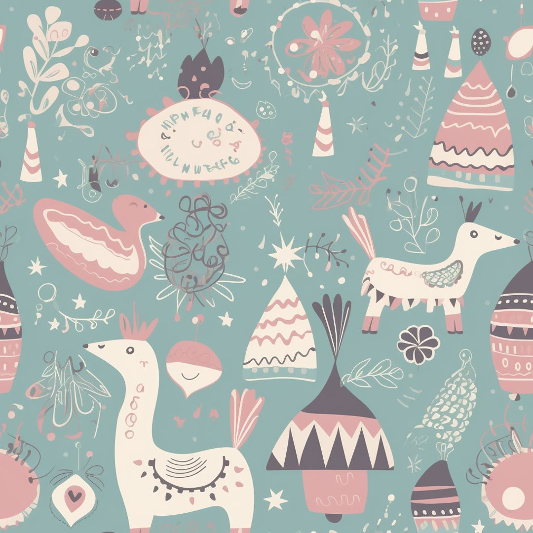 New Years Pattern Digital Paper, Printable, Instant Download, Fabric ...