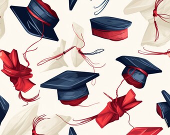 Seamless Kids in Graduation Gown Pattern, Png, Sublimate Download ...