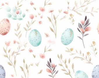 Colorful Watercolor Easter Egg Seamless Pattern - Etsy
