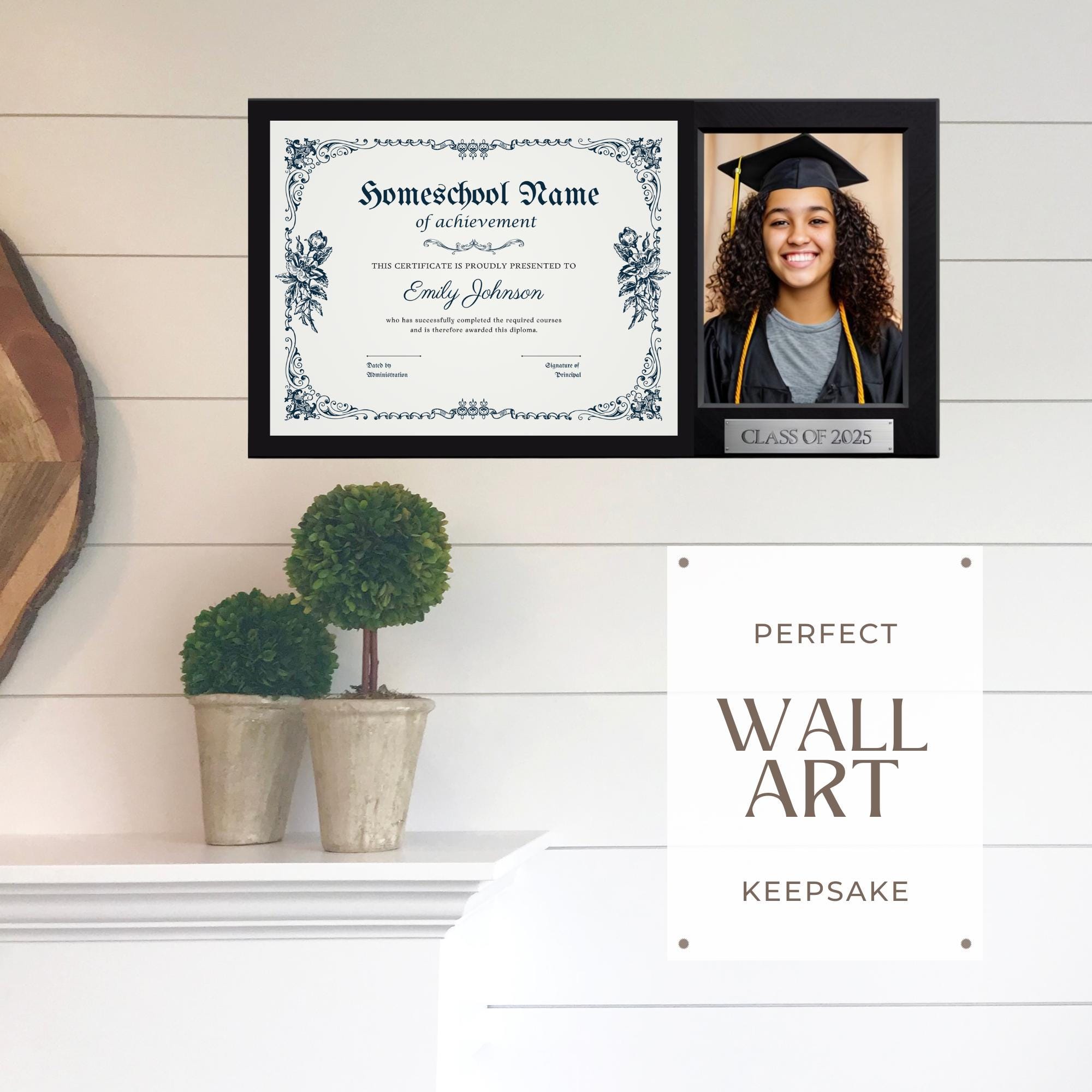 Homeschool Diploma Template Editable in Canva | Floral High School ...