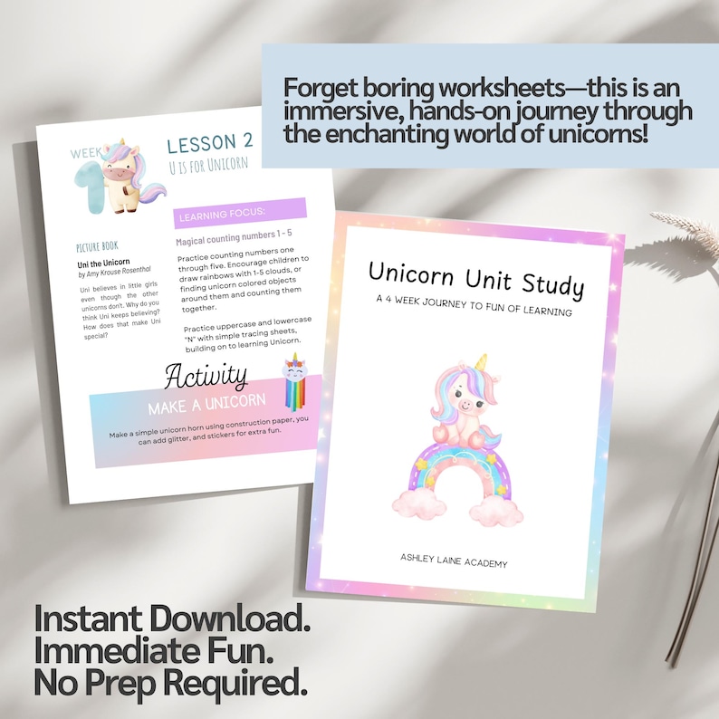 Unicorn Unit Study, Preschool Curriculum, Morning Basket Homeschool ...