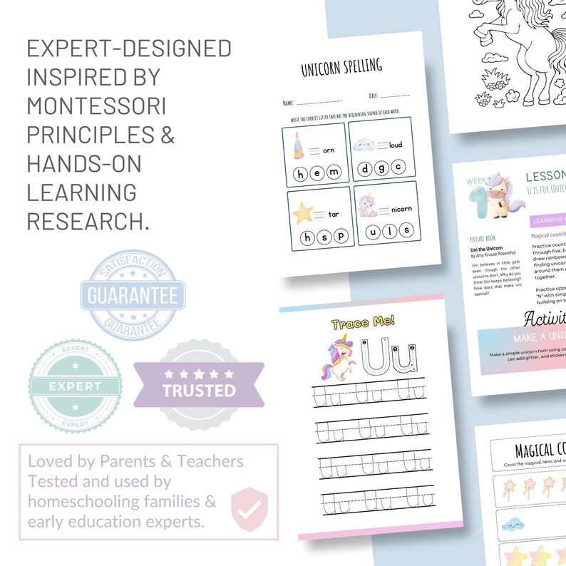 Unicorn Unit Study, Preschool Curriculum, Morning Basket Homeschool ...