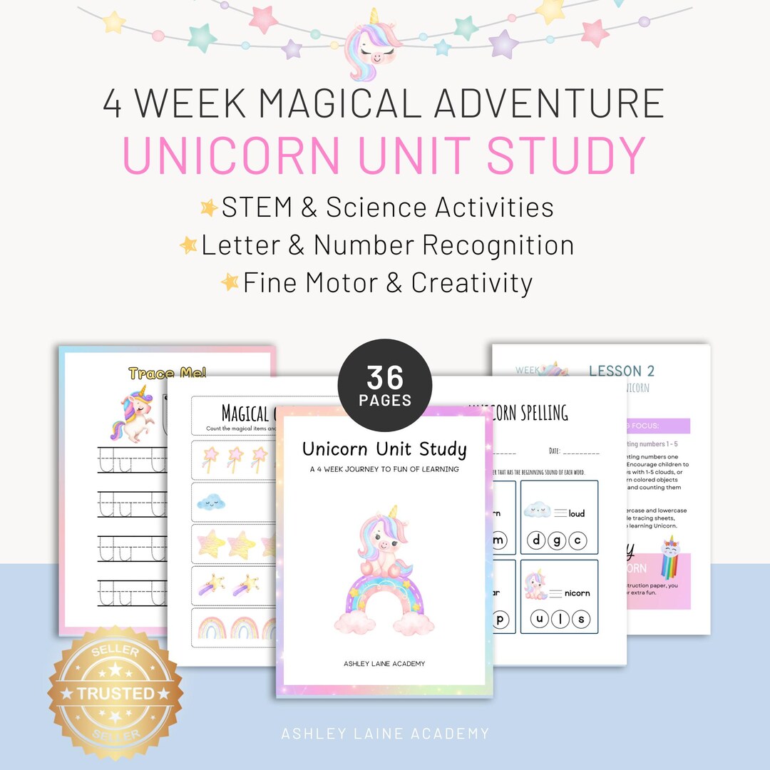 Unicorn Unit Study, Preschool Curriculum, Morning Basket Homeschool ...