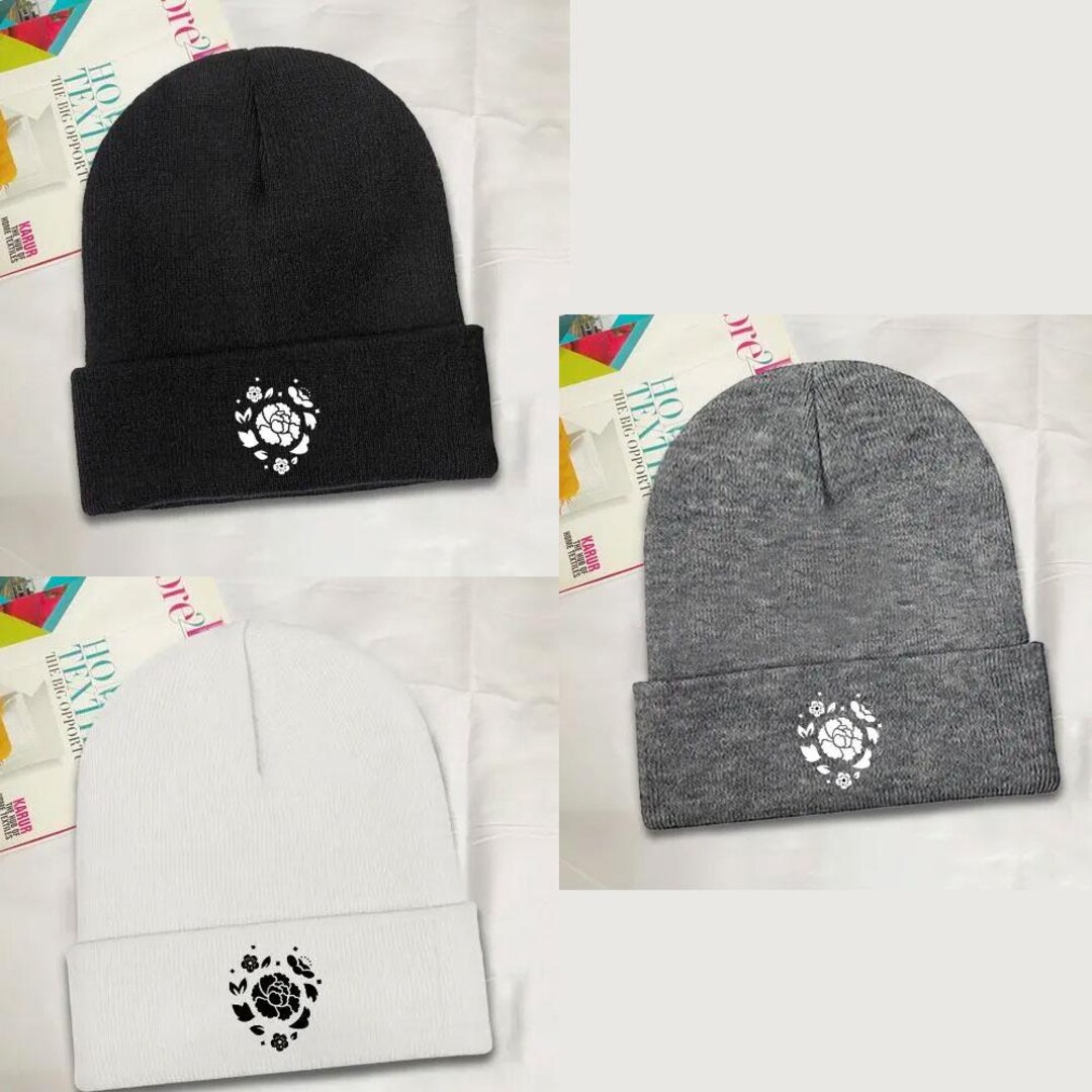 BTS Agust D Lotus Flower Knitted Cap - Suga Knitted Hat - Etsy