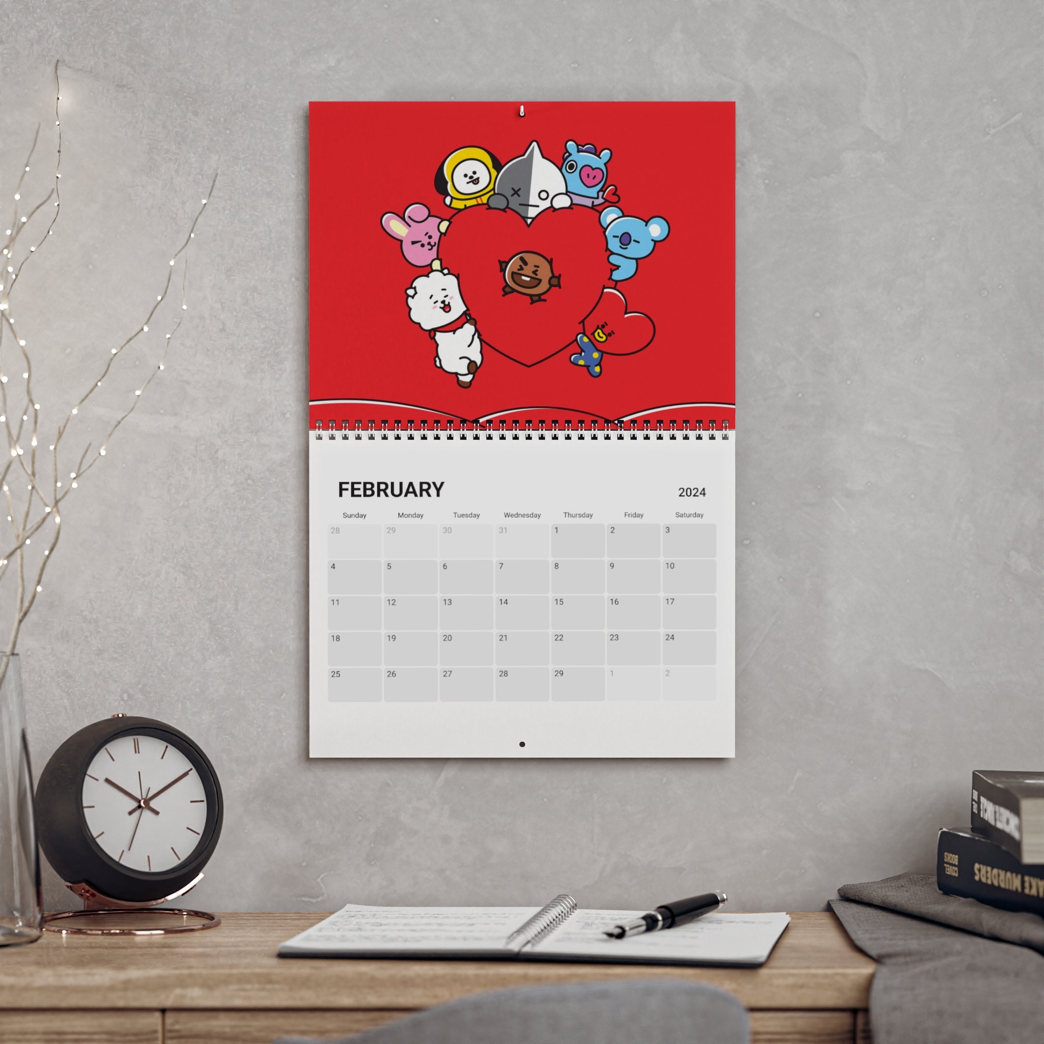 BTS BT21 2024 Calendar BTS 2024 Wall Calendar venduto da Christiane ...