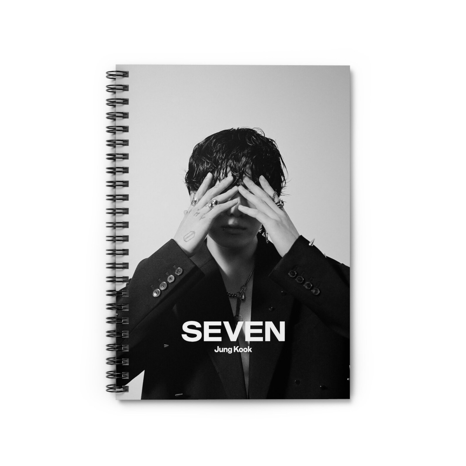 JK Seven Jungkook Notebook Spiral Notebook Rule Line Bts - Etsy