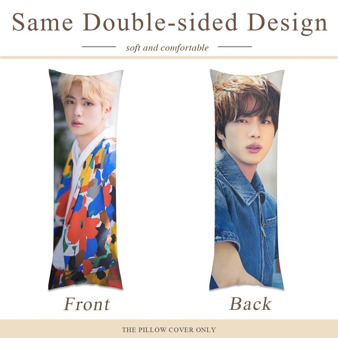 BTS Jin Full Body Pillow Case - Double Sided in 3 Sizes BTS Jin Full ...