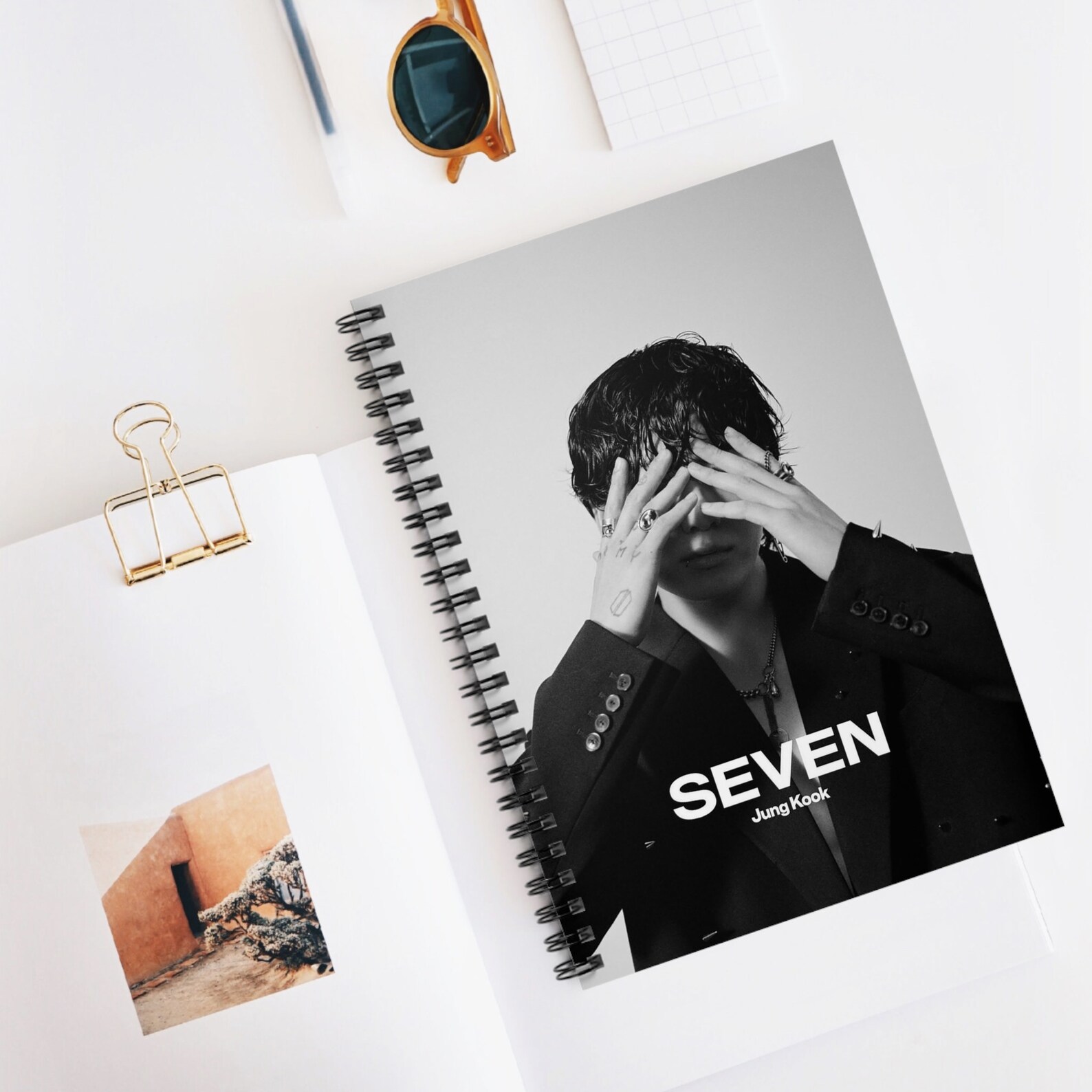 JK Seven Jungkook Notebook Spiral Notebook Rule Line Bts - Etsy