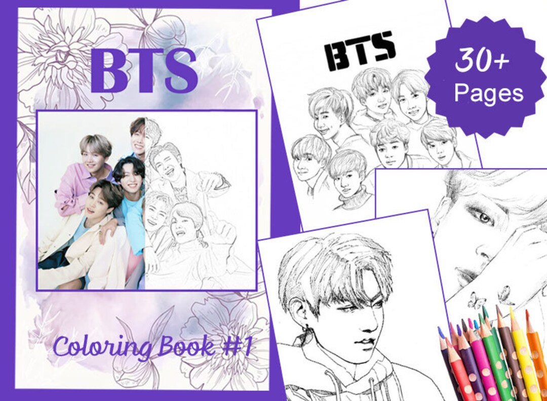 BTS Color Book #1 - Coloring Page, 30+ Pages! BTS Color, BTS Coloring ...