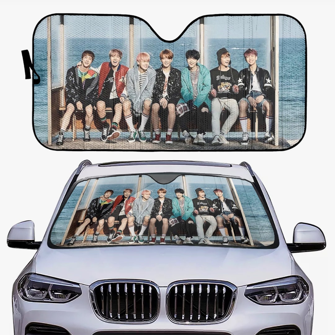 BTS Car Sun Shade Hyangho Beach Bus Stop BT21 Car Sun Shade Geschenk ...
