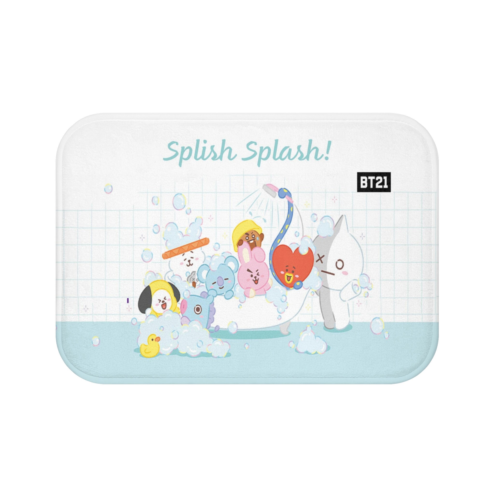 BTS Bt21 Inspired Splish Splash Bath Mat Perfect BTS - Etsy