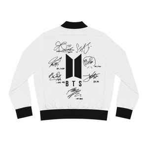 BTS Logo Jacket Bomber Jacket Women's Jacket Aviator Jacket Lightweight ...