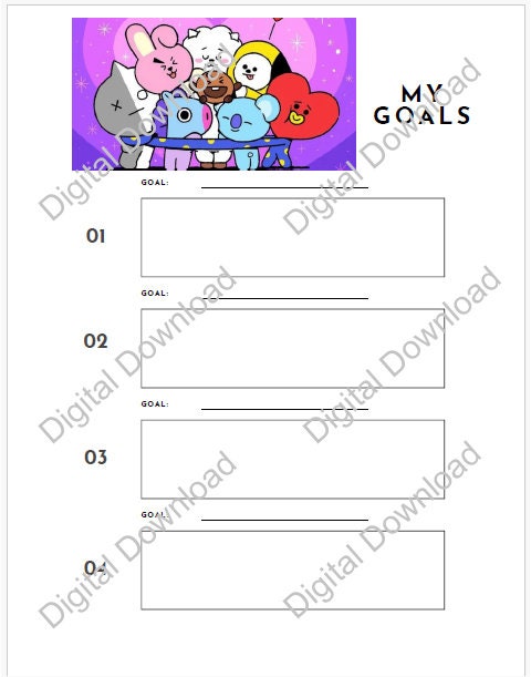 BT21 2024 Planner BTS BT21 Digital 2024 Journal 53 - Etsy Canada