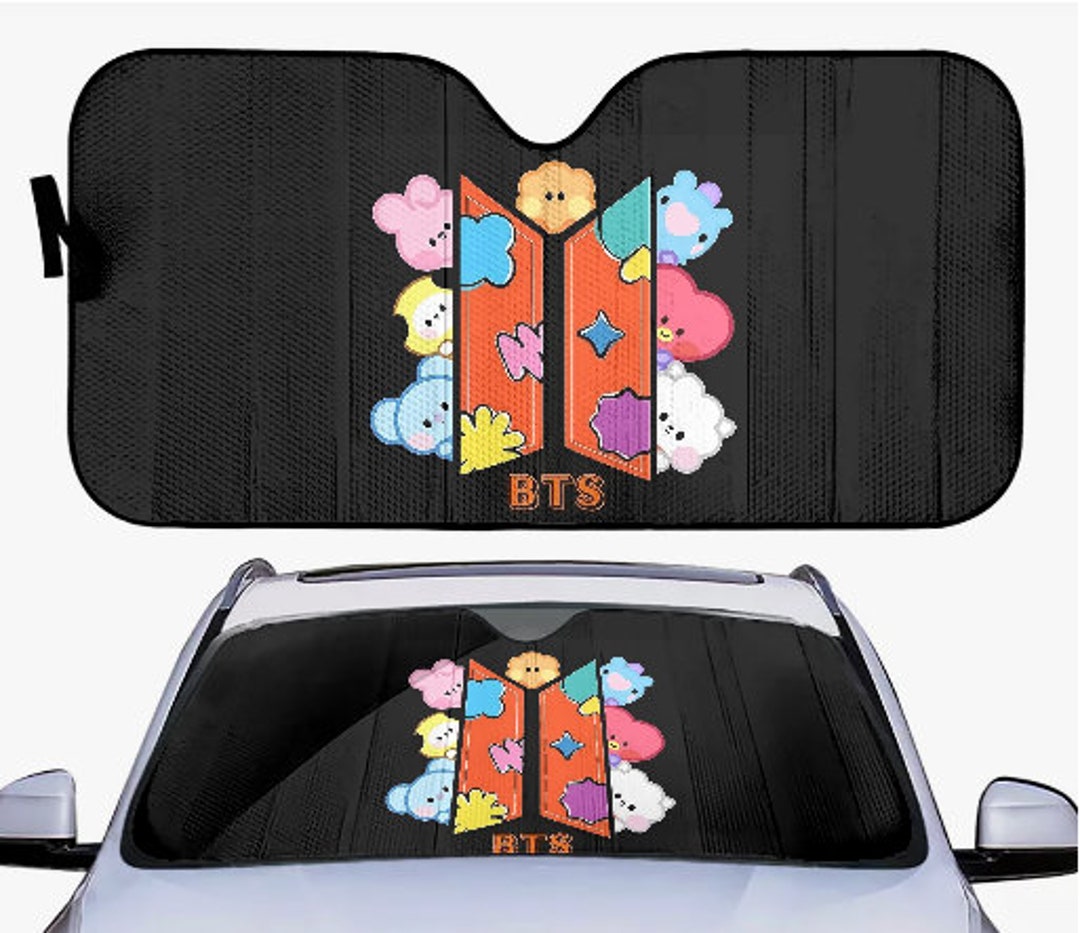 BTS BT21 Car Sun Shade - BT21 Car Sun Shade - Windshield Cover Visor ...