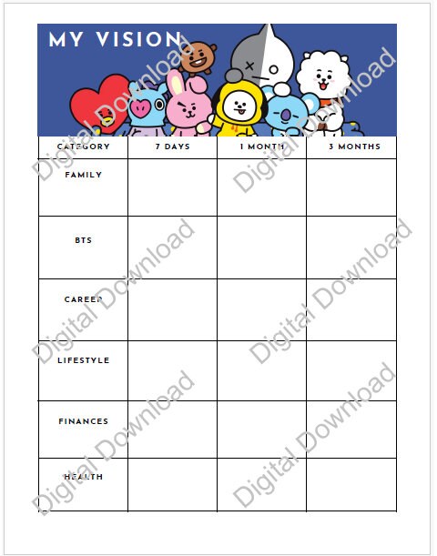 BT21 2024 Planner BTS BT21 Digital 2024 Journal 53 - Etsy Canada