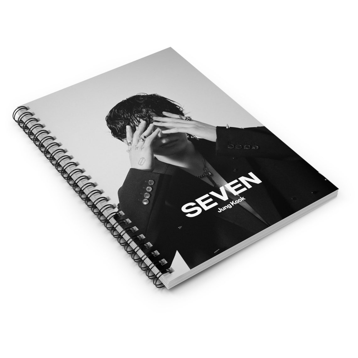JK Seven Jungkook Notebook Spiral Notebook Rule Line Bts - Etsy