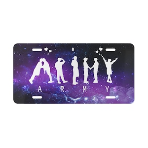 BTS Bt21 Army Vanity Plate BTS License Plate Frame Army Bangtan Car ...