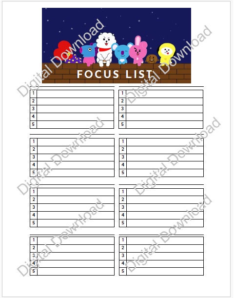 BT21 2024 Planner BTS BT21 Digital 2024 Journal 53 - Etsy Canada