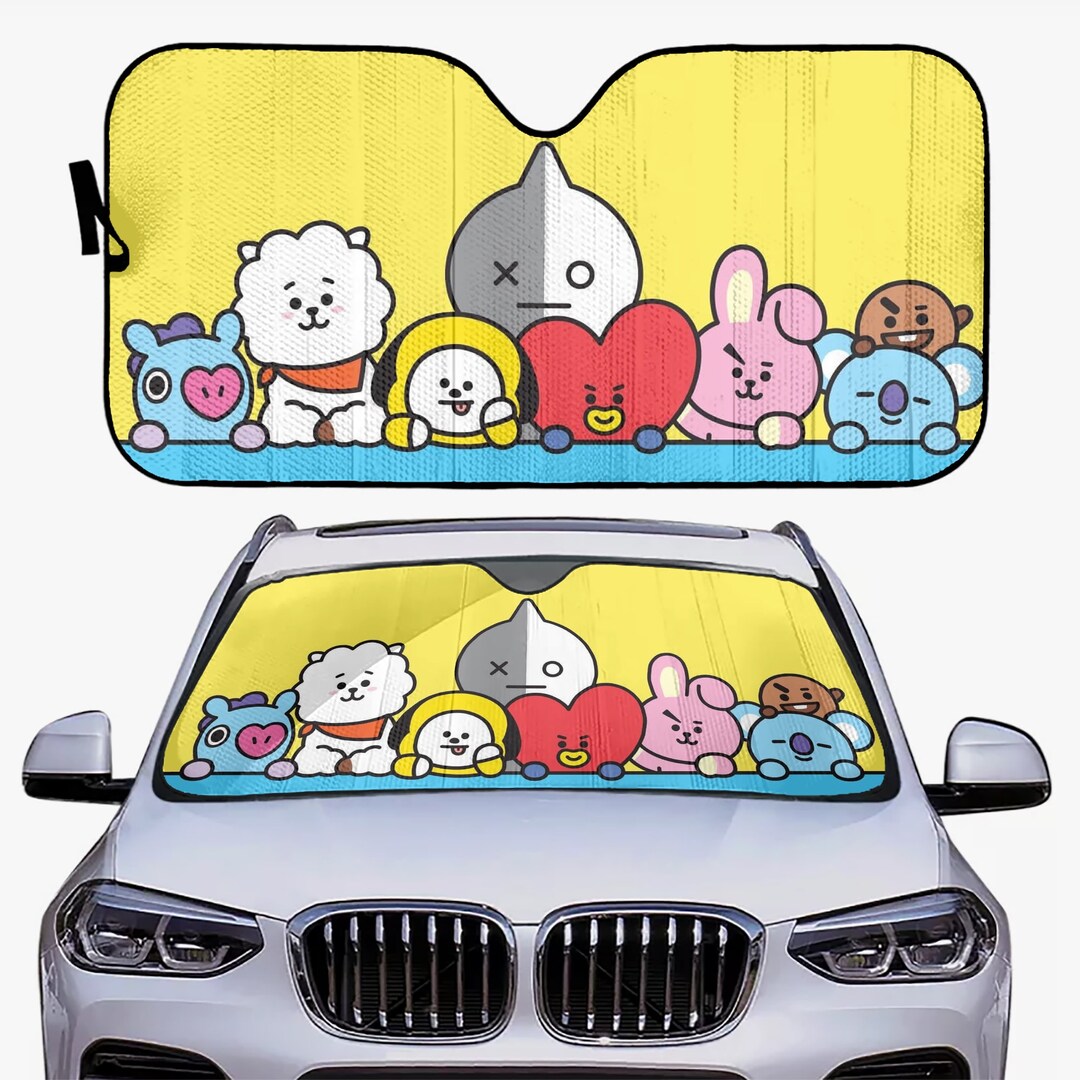 BTS Car Sun Shade BT21 Car Sun Shade Gift for Bangtan Fan, Army Car ...