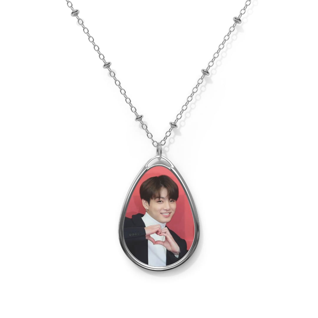 BTS BT21 JK Oval Pendant Necklace Bts Jewelry BT21 Jewelry - Etsy