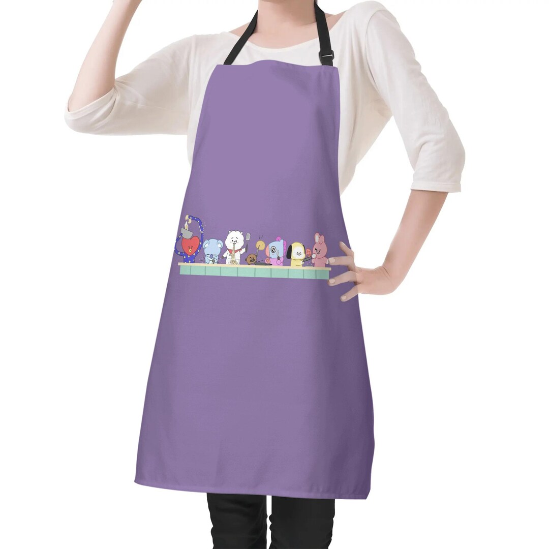 BTS BT21 Cooking in the Kitchen Apron - Great for the BTS Fan / Army ...