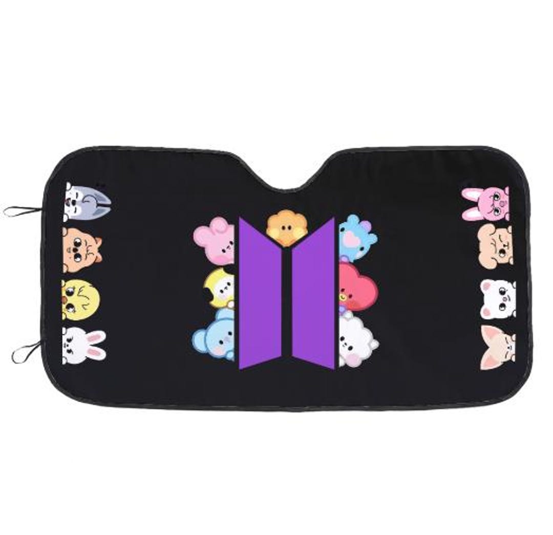 BTS BT21 & Stray Kids Combo Custom Car Sun Shade Windshield Cover Gift ...