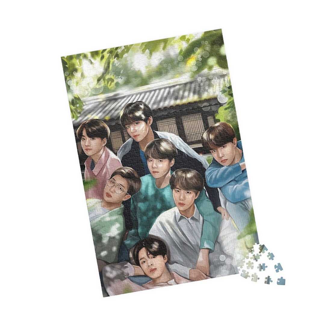 BTS OT7 Drawing Styled Jigsaw Puzzle - Available in 3 Sizes - Bt21 ...