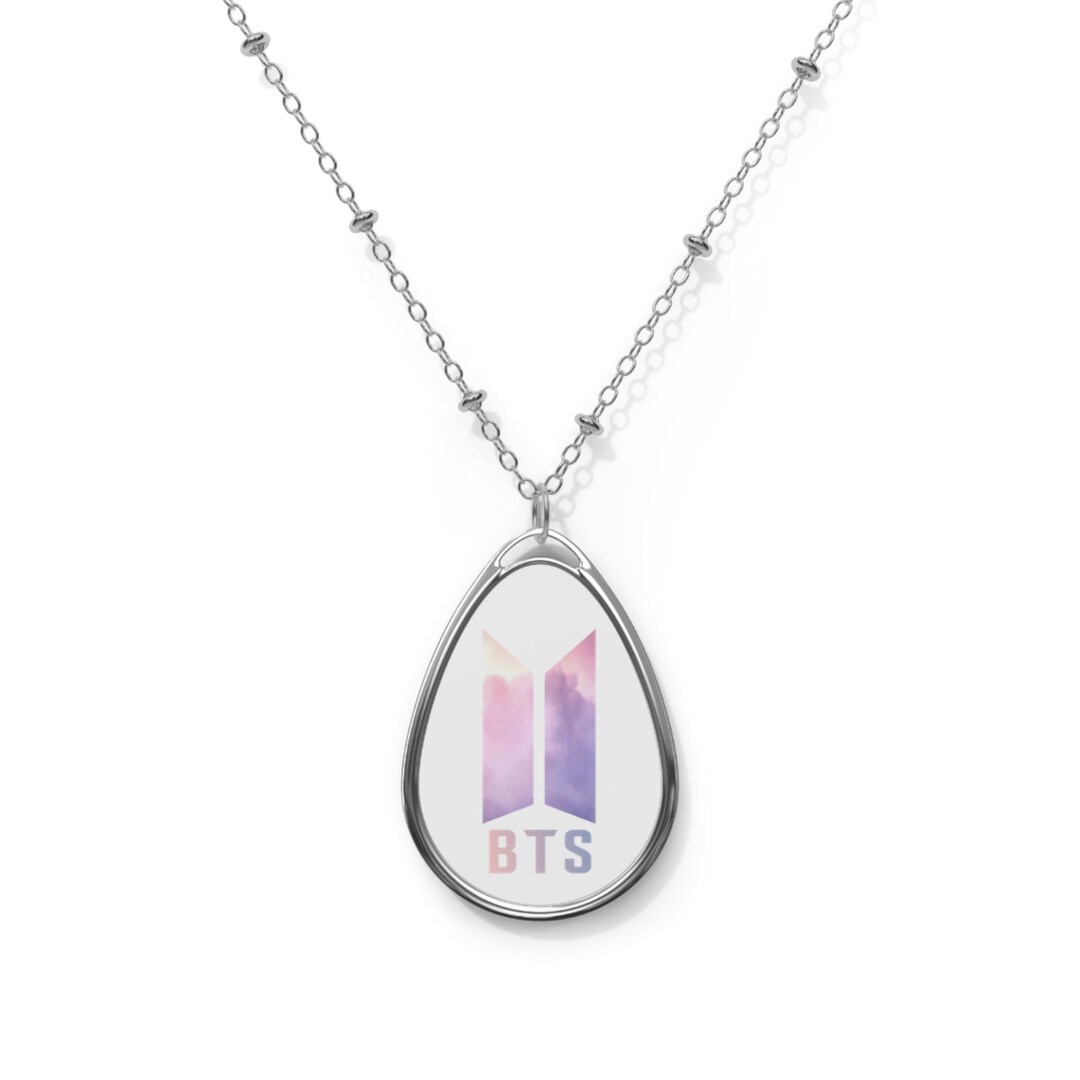 BTS Logo Oval Pendant Necklace - Bts Jewelry - BT21 Jewelry - BTS ...