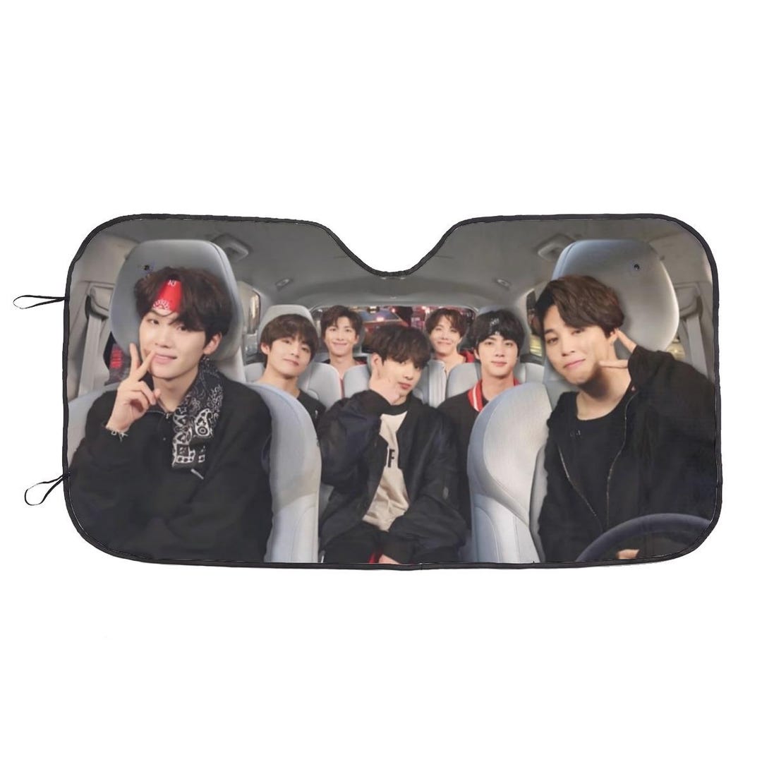 BTS OT7 With Jimin Driving! Car Windshield Sun Shade - Immediate ...
