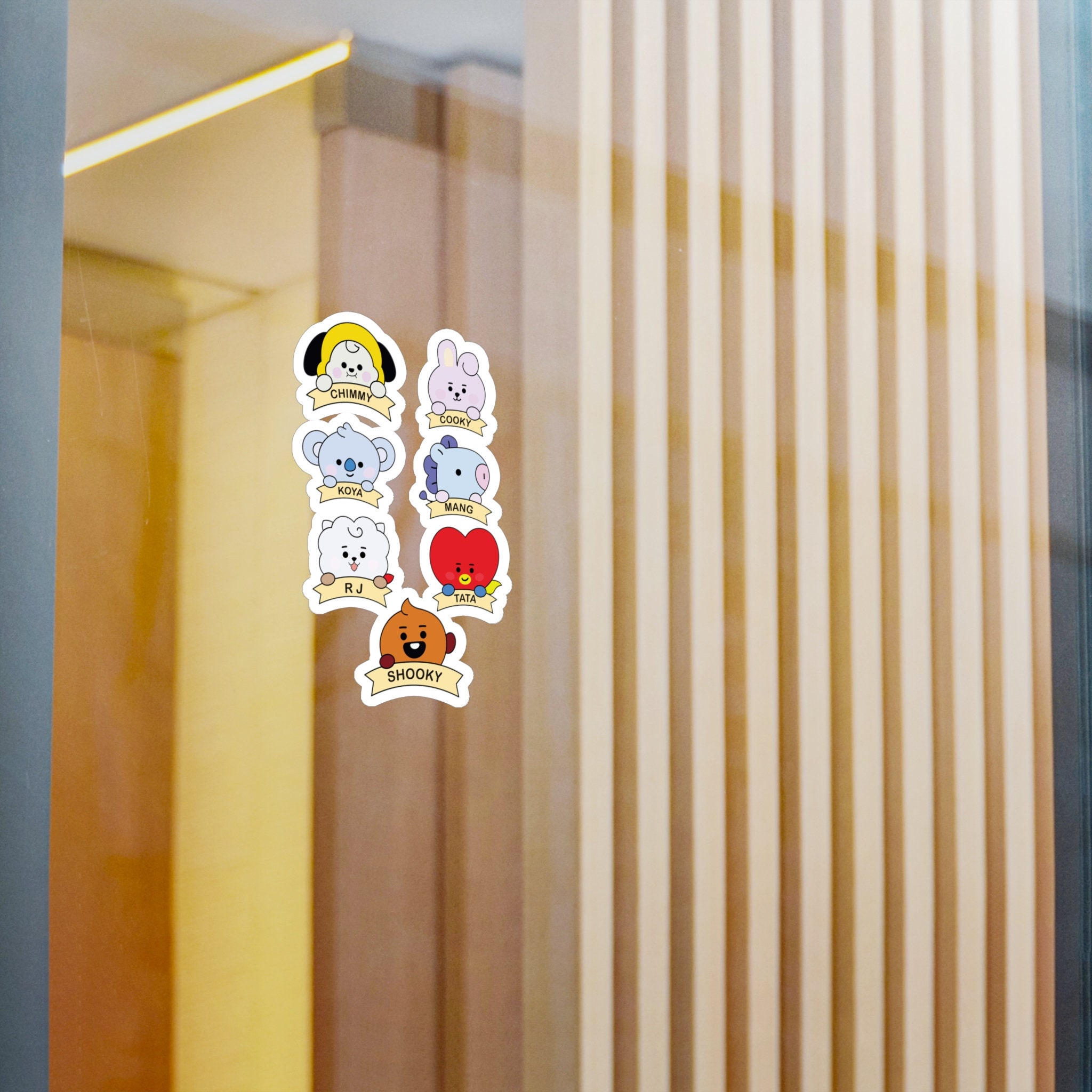 BTS BT21 Vinyl Sticker Decal Deco Set 7 Individual Stickers - Etsy