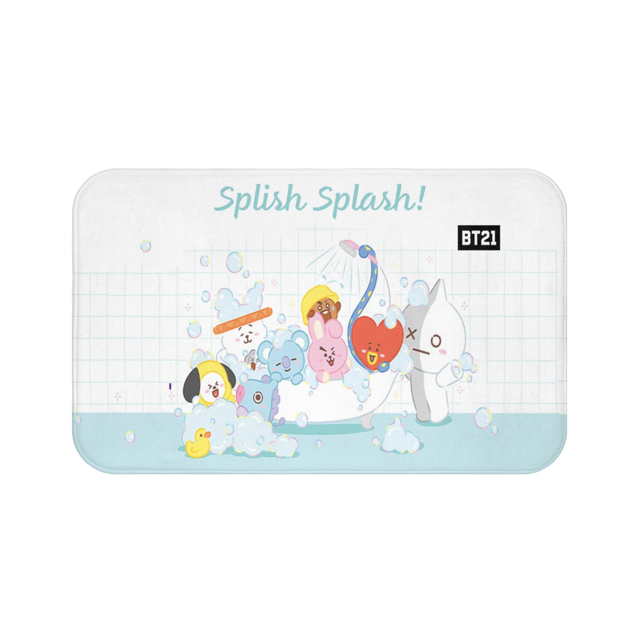 BTS Bt21 Inspired Splish Splash Bath Mat Perfect BTS - Etsy