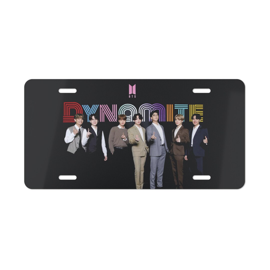 BTS Bt21 Dynamite Vanity Plate - BTS License Plate Frame - Army Bangtan ...
