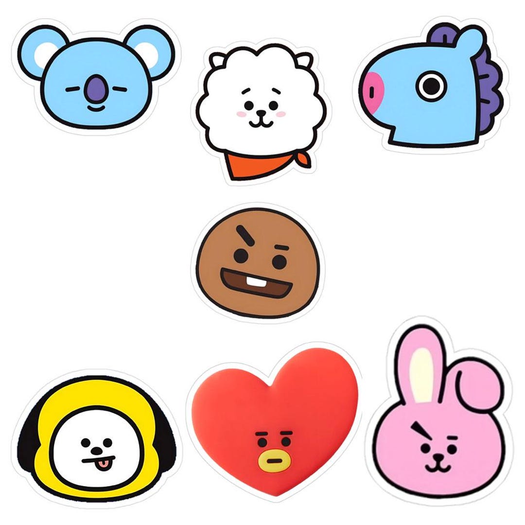 BTS BT21 Face Car Decals Die-cut Outdoor Stickers Great for Cars ...