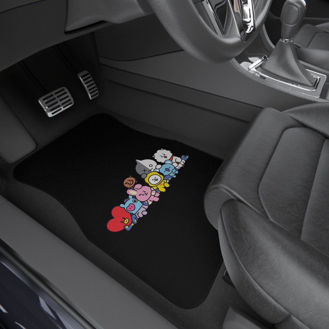 BTS BT21 Car Mats - Set of 2 (front) - BTS Car Accessories - Koya, Rj ...