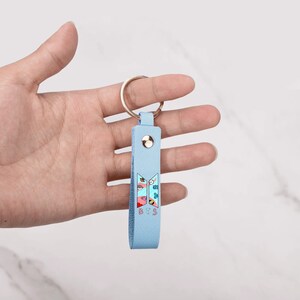BTS BT21 Logo Keychain - Handcrafted Leather Loop - 3 Color Styles to Choose From! - Etsy