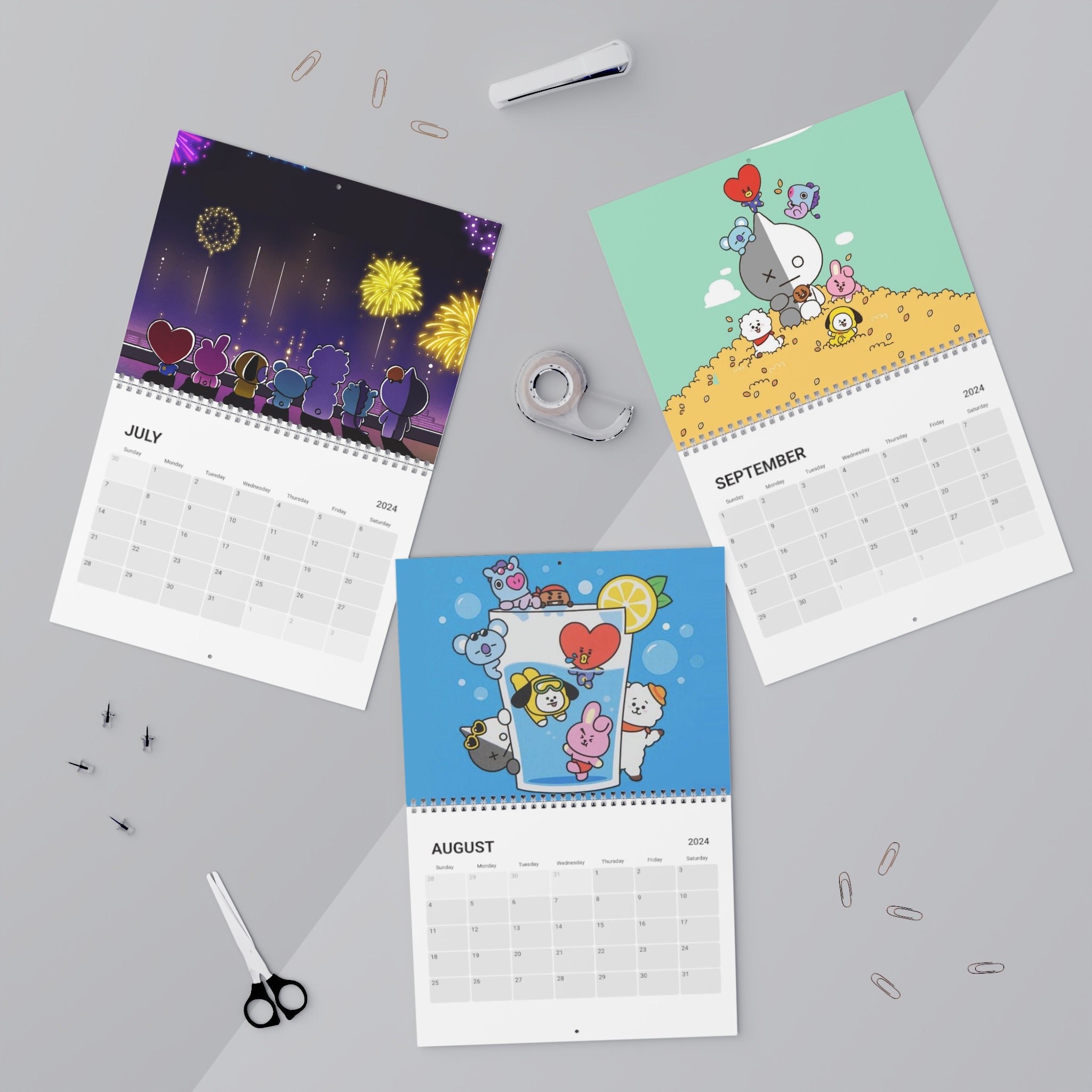 BTS BT21 2024 Calendar BTS 2024 Wall Calendar venduto da Christiane ...