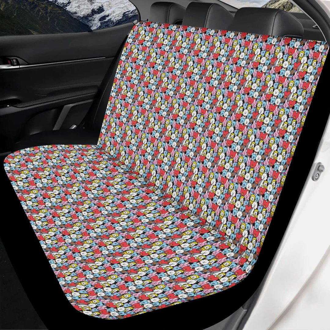 BTS BT21 Back Car Seat Cover Black Background Pattern - Etsy