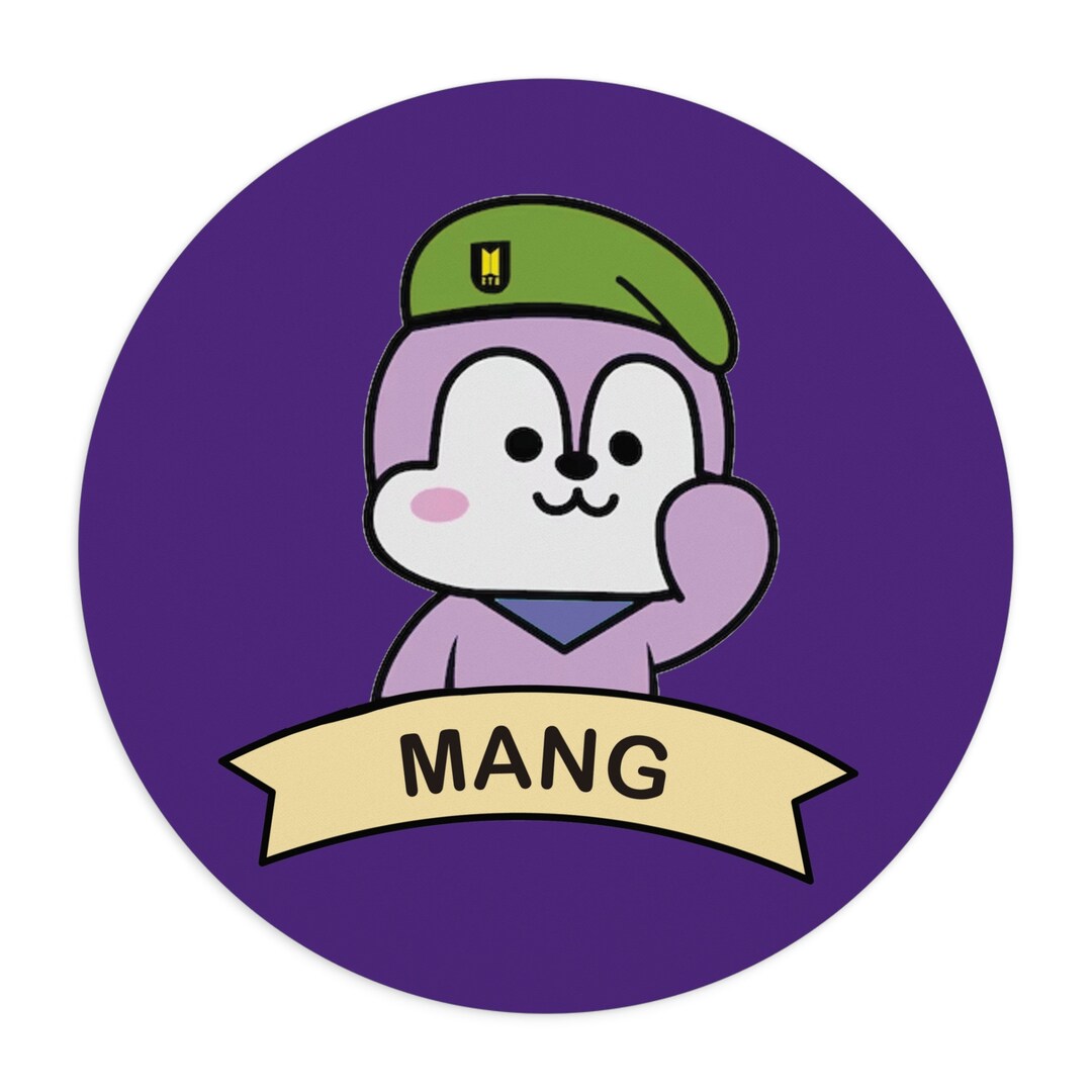 BTS & BT21 Inspired Fan Art Military Mang Mouse Pad - Etsy Canada