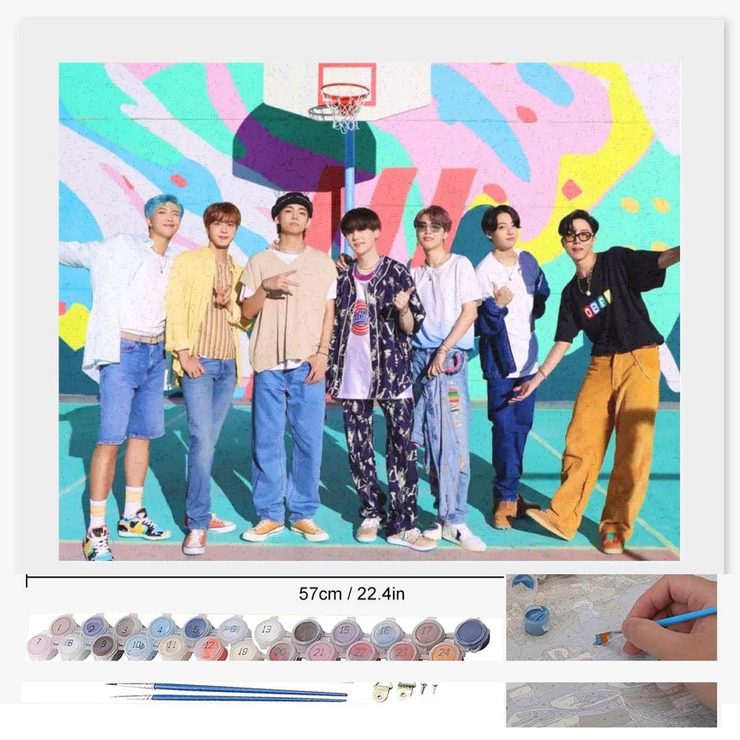 BTS Paint by Number Set Custom Paint by Number Paint by Number Kit ...