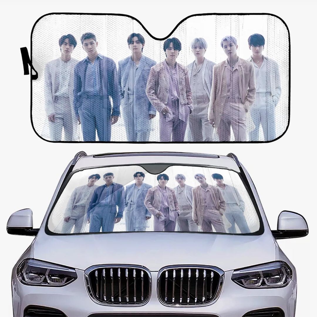 BTS Car Sun Shade - BTS OT7 BT21 Car Sun Shade - Gift for Bangtan Fan ...