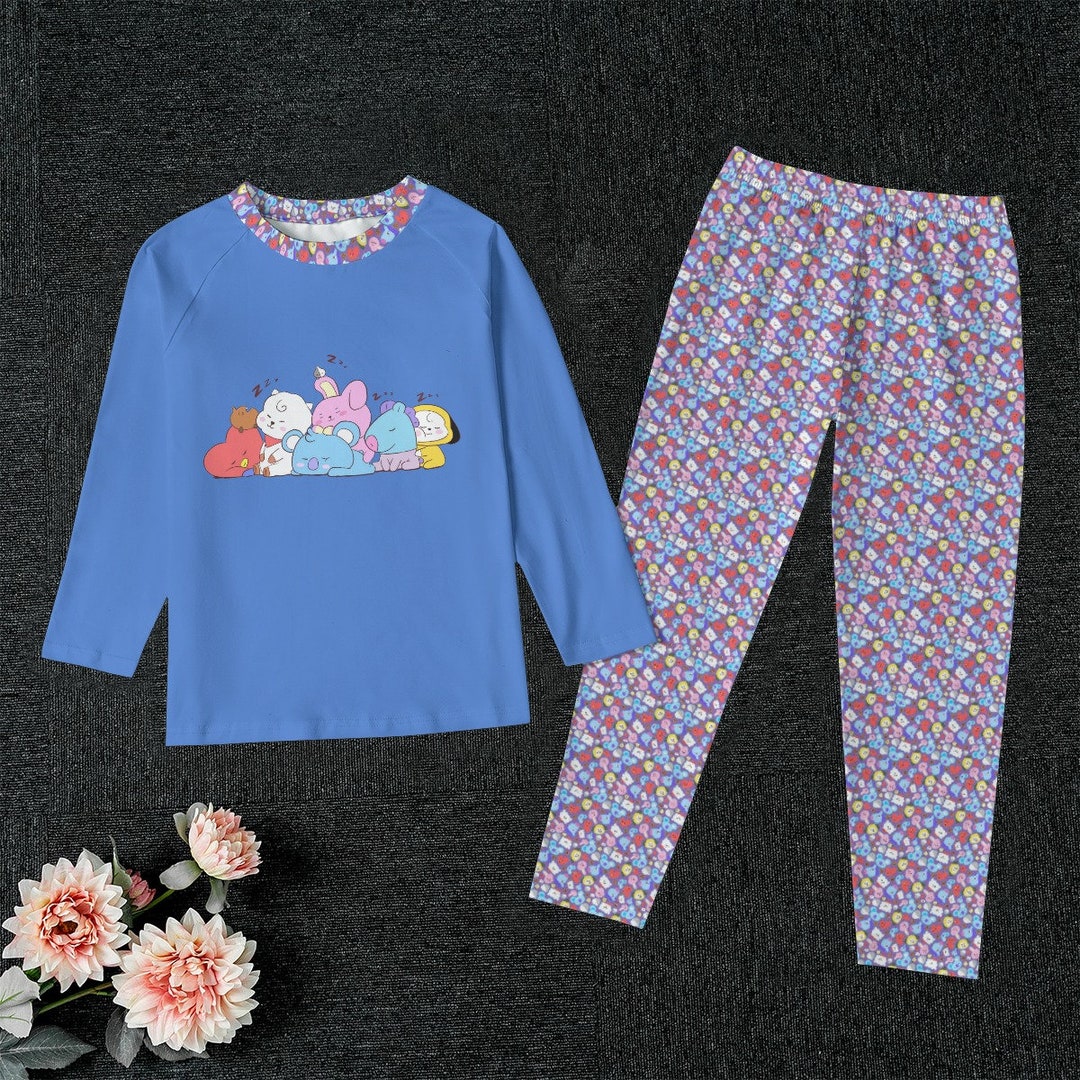 BTS BT21 Kid's Pajamas Snuggle up With BT21: Kids' Pajama - Etsy