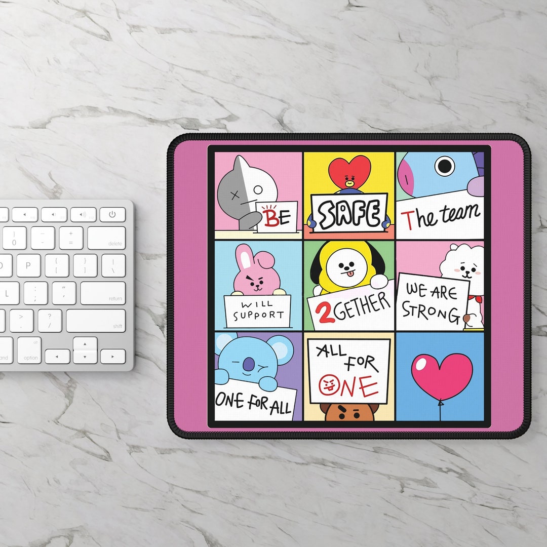 BTS & BT21 Inspired Fan Art Gaming Mouse Pad - Etsy